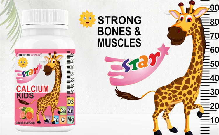 Immunescience Calcium For Kids With Vitamin D3 -120 Chewable Tablets